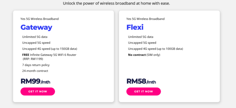 YES 5G Revamps 5G Broadband Plans with Unlimited Data | techENT